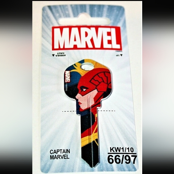 Marvel | Other | Captain Marvel Comics Photo Door Lock Kw 6697 Key ...